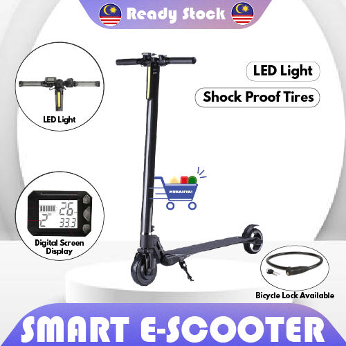 eScooter Electric Scooter Light Weight Smart E-bike LED Screen Long ...