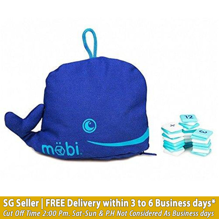 Mobi The Number Tile Scrabble Style Math Game in a Whale Pouch ...