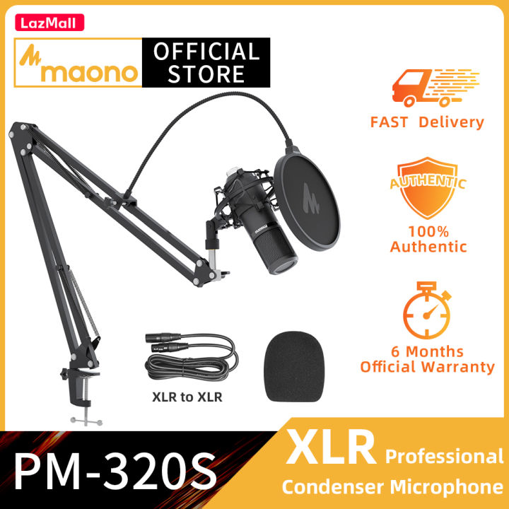 MAONO PM320S XLR Condenser Microphone Kit Professional Cardioid Vocal ...