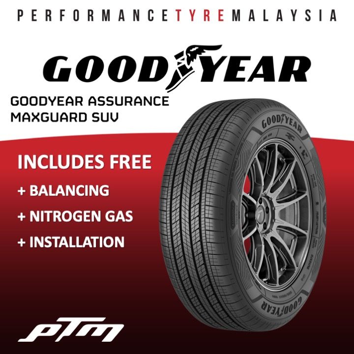 Goodyear Assurance Maxguard SUV 225/65R17 Tyre Suitable for Honda CRV, Mazda CX5, Nissan X Trail ...