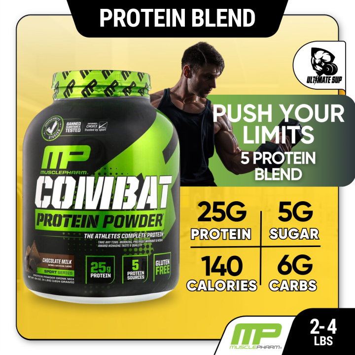 MusclePharm, Combat Protein Powder, Build Muscle, Gluten Free, Various ...