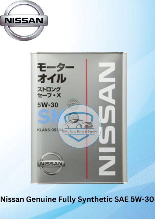 Nissan Fully Synthetic Motor Oil for Gasoline Engine SN 5w-30 4 Ltrs | Lazada PH