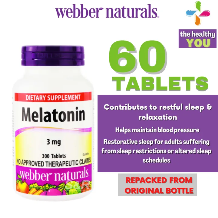 60 Tablets- Webber Naturals Melatonin 3mg | Lazada PH