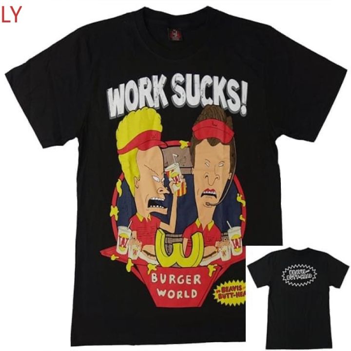 Iconicshirts Beavis And Butthead Work Suck Rock Yeah 100 Cotton | Lazada PH