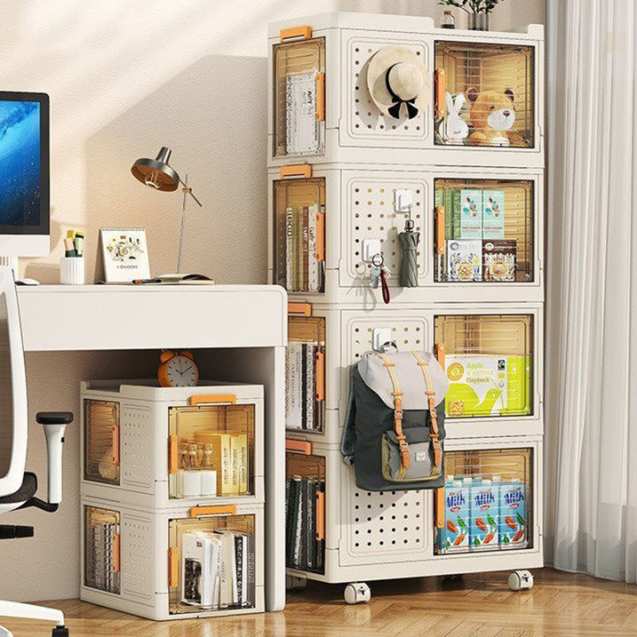 Multilayer Storage Cabint With Hole Board Folding Storage Cabinet Book ...
