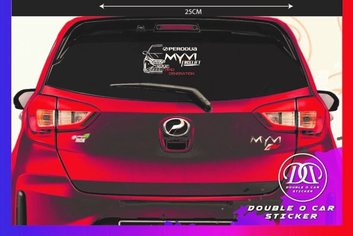 [Ready Stock]Perodua Myvi facelift third generation line shape sticker ...