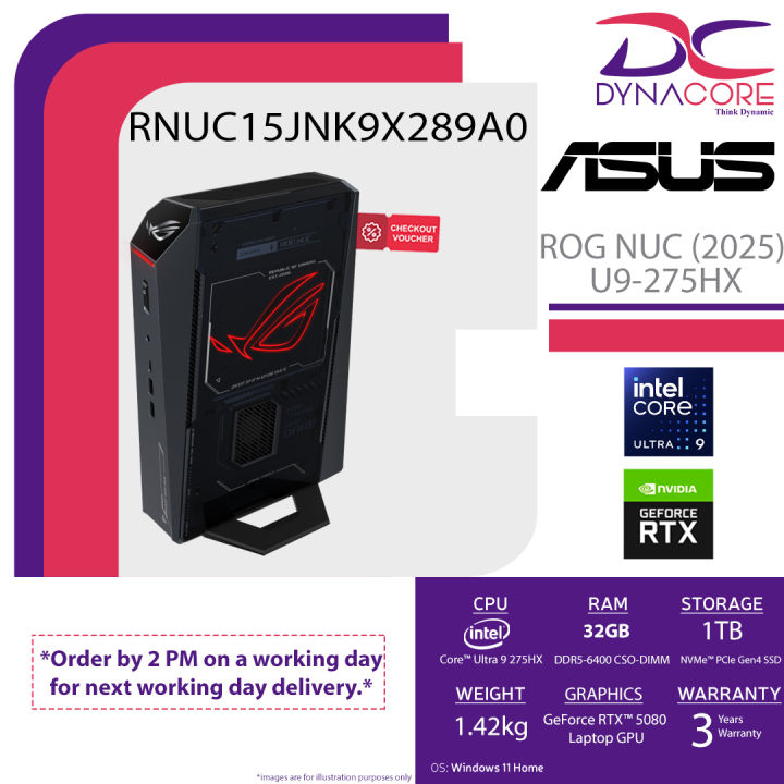 【READY STOCK】 ASUS ROG NUC 2025 RTX5080-16GB RNUC15JNK9X289A0 COMPLETE ...