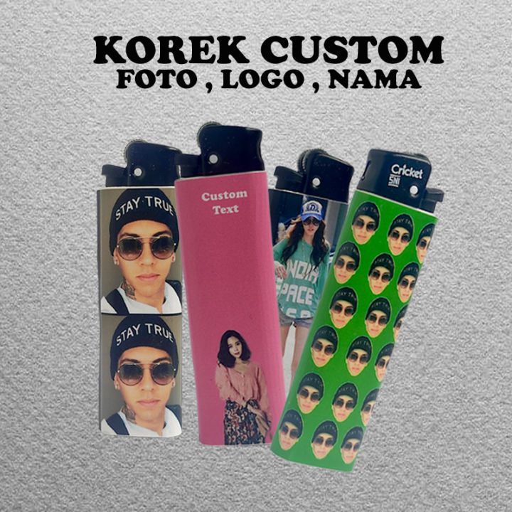 Korek Api Cricket Sticker Custom Foto Logo Nama Aman Anti Maling atau ...