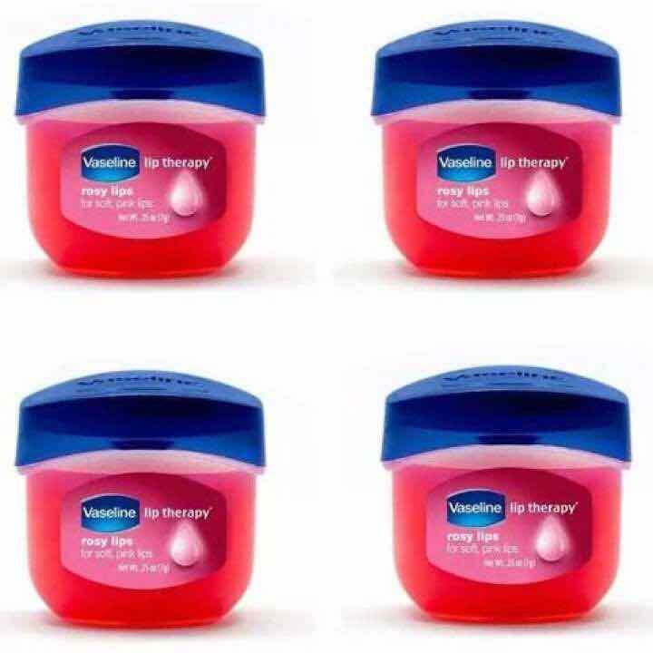 MZ Mall ( Set of 4 ) Vaseline Lip Theraphy Rosy Lips Mini 7g | Lazada PH
