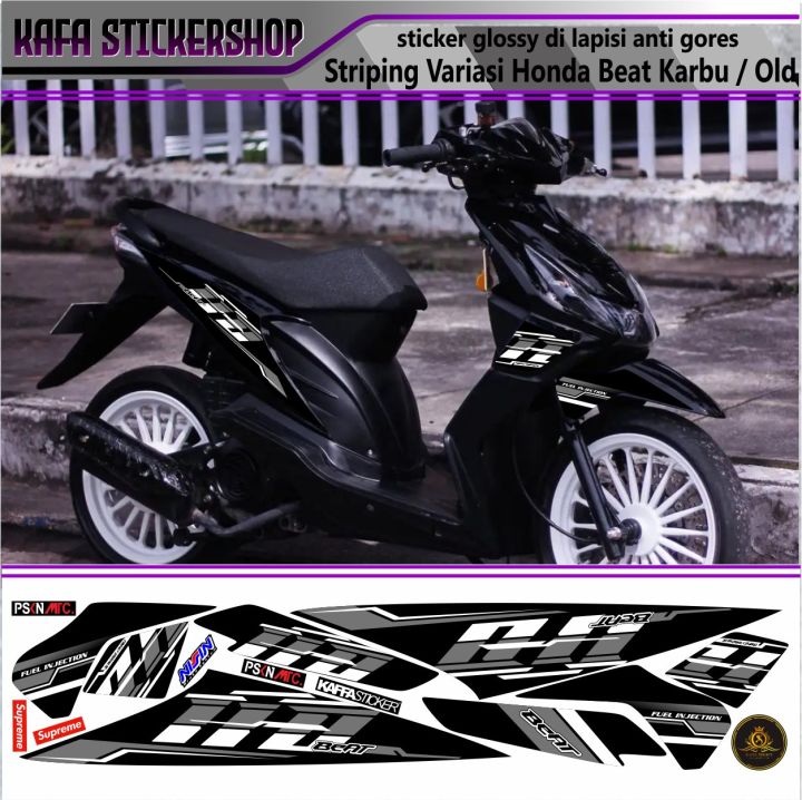 Striping Variasi Beat Karbu Sticker Motif Simple Polet Vietnam 110 ...