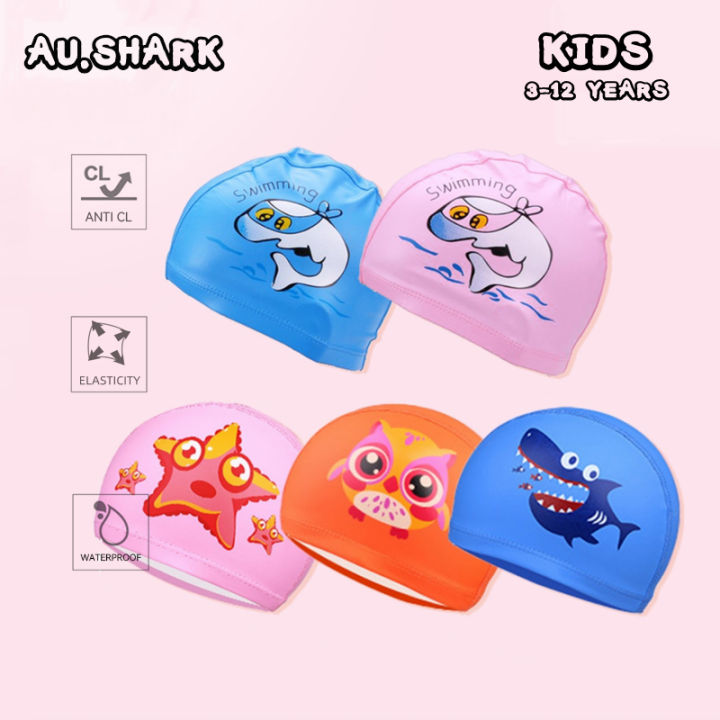 AUS Swimming Cap For Kids Cartoon Swim Caps For Baby Girls&Boys（Age3 ...