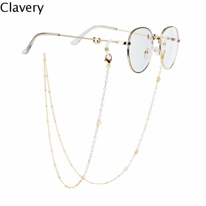 CLAVERY เรียบง่าย อารมณ์ หัวใจ ล้อแม็ก แว่นตา กันลื่น ลูกปัด เชือกแขวน ...