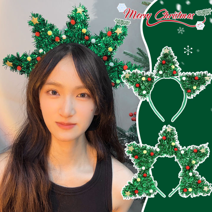Funny Christmas Tree Headwear Xmas Tree Head Band Kids Merry Christmas ...