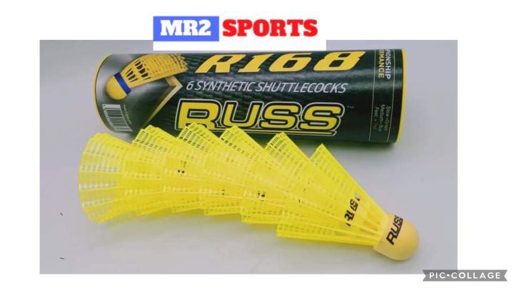 Badminton Shuttlecock Synthetic Russ 6 pieces per tube | Lazada PH