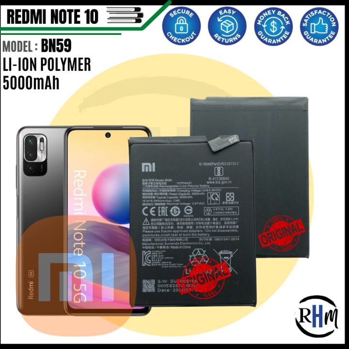 แบตเตอรี่ แท้ Xiaomi Redmi 10, Note 10, Note 10s Battery, Model: BN59 ...