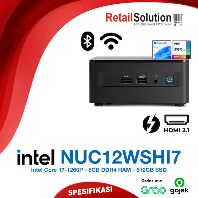 Mini PC Kit i7-1260P RAM 8GB SSD 512GB Windows 11 Home - Intel NUC ...