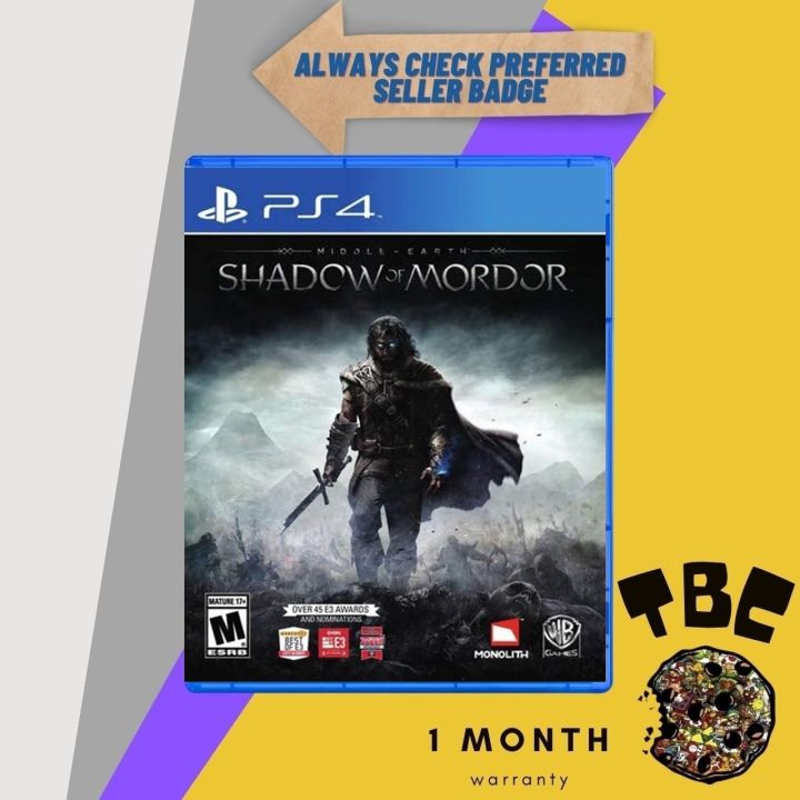 PS4 Middle Earth Shadow of Mordor - Playstation 4 [R3][Steel Case ...