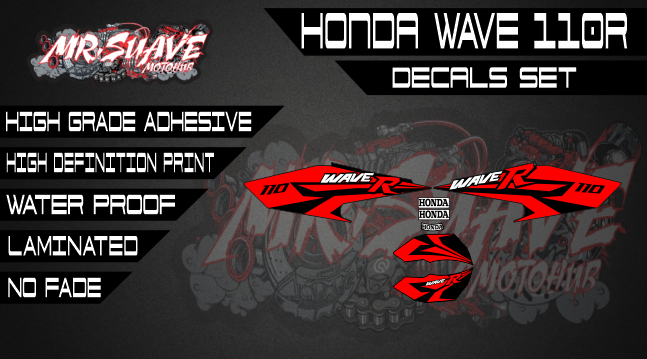 Honda Wave 110R Decals Set | Lazada PH