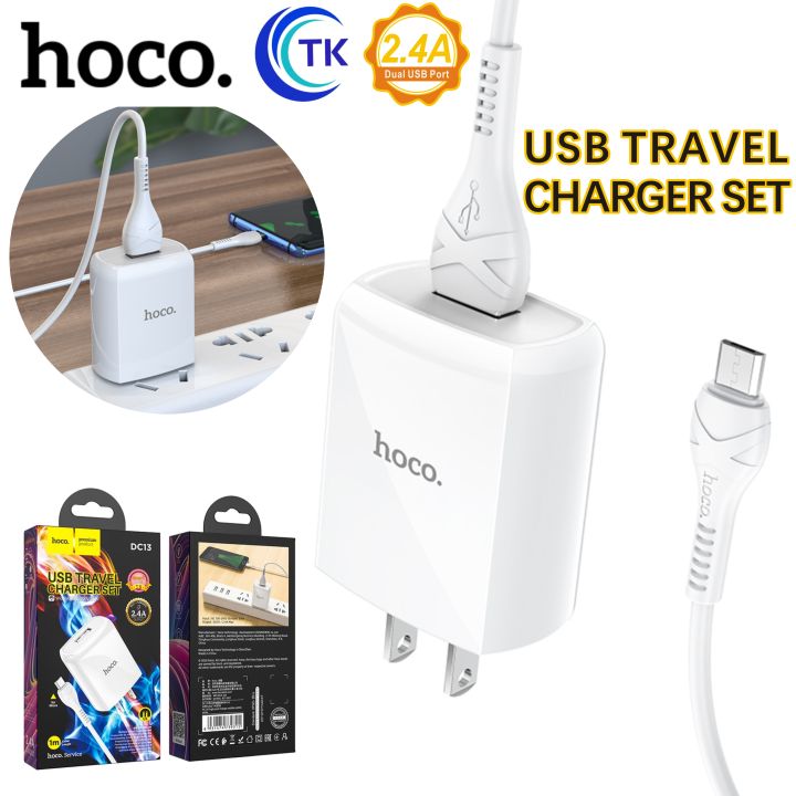 Hoco DC13 Set Single Port Charger 2.4A ชุดหัวชาร์จพร้อมสายชาร์จ ForL ...