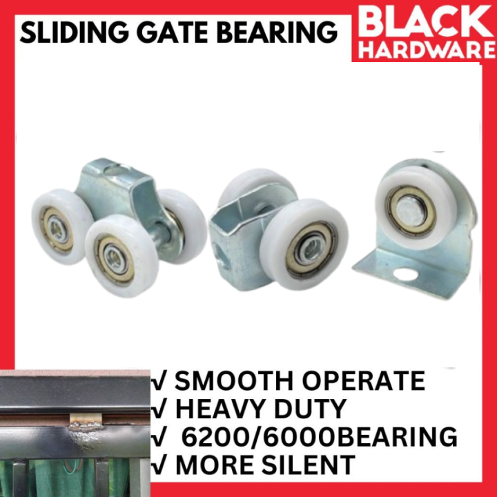 Black Hardware Roda Sliding Door Grill Pintu Rumah Gate Roller Wheel ...