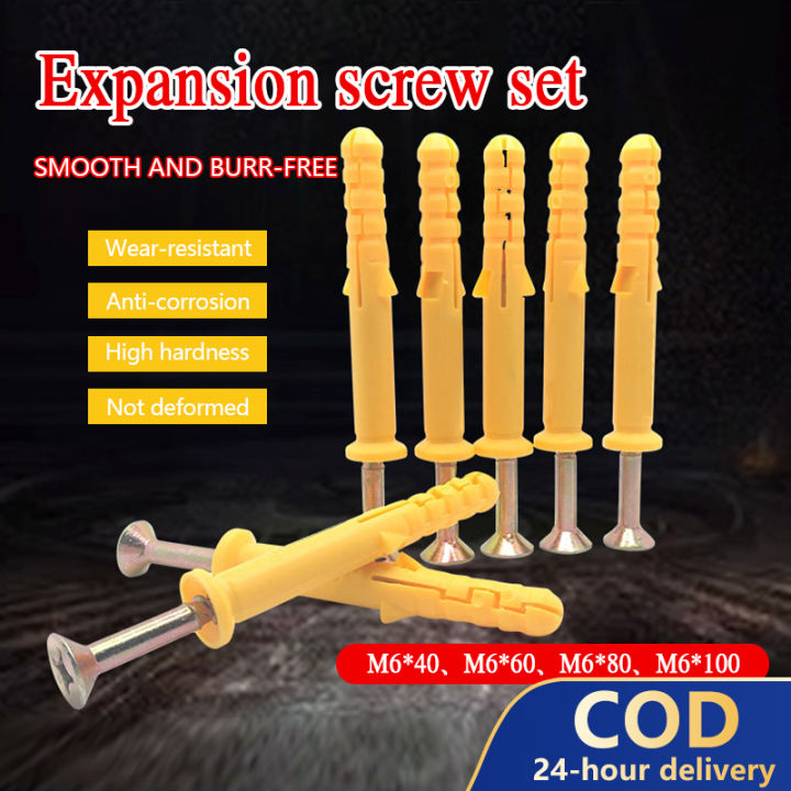 50pcs Plastic Expansion Screw Tox with Screw Set Tox Brass Screw ...