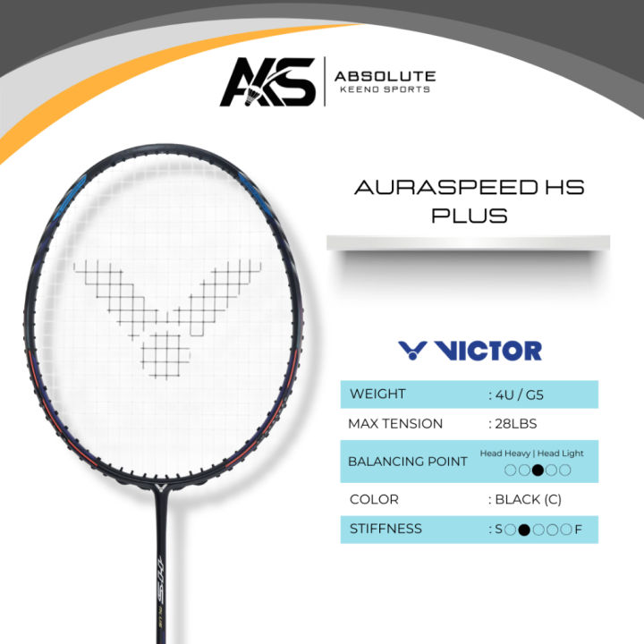 VICTOR Auraspeed HS Plus Badminton Racket | Lazada