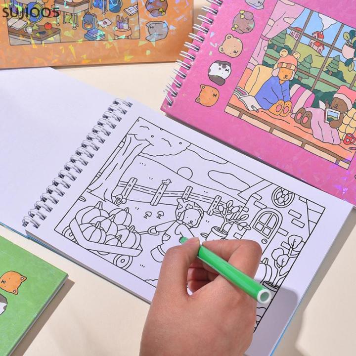 SUJIOO5 Creative Interesting Coloring Book Kids Cute Animal Theme ...