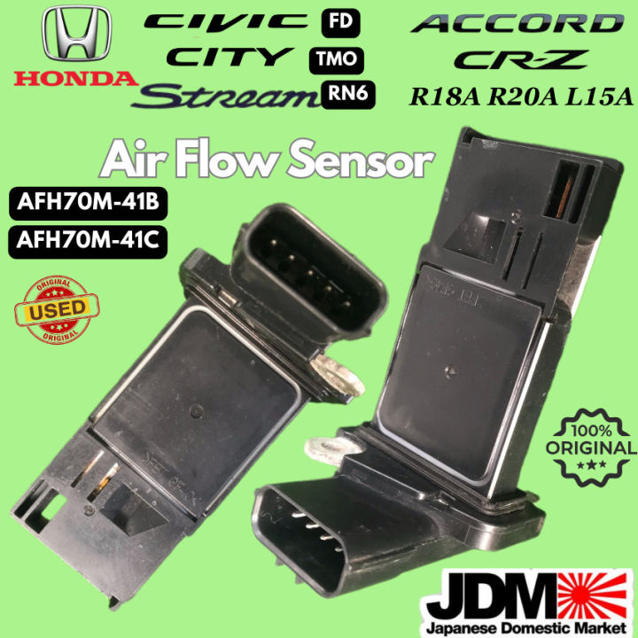 Original Used Air Flow Sensor Fit For HONDA Accord Stream RN6 Civic FD ...