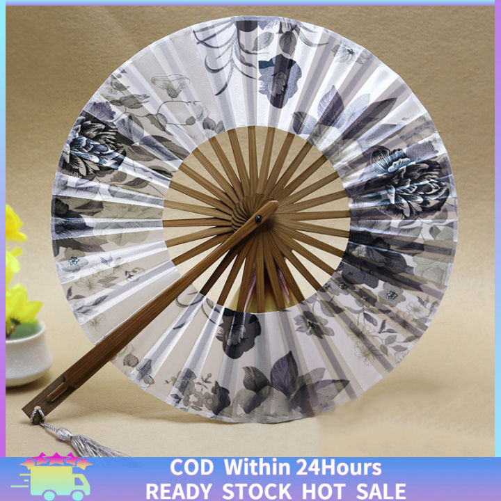 Japanese Handheld Folding Hand Round Fan Handhelded Folding Fan | Lazada PH