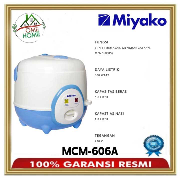 Miyako Rice cooker - Magicom Mini 0.6 liter MCM-606A - Biru | Lazada ...