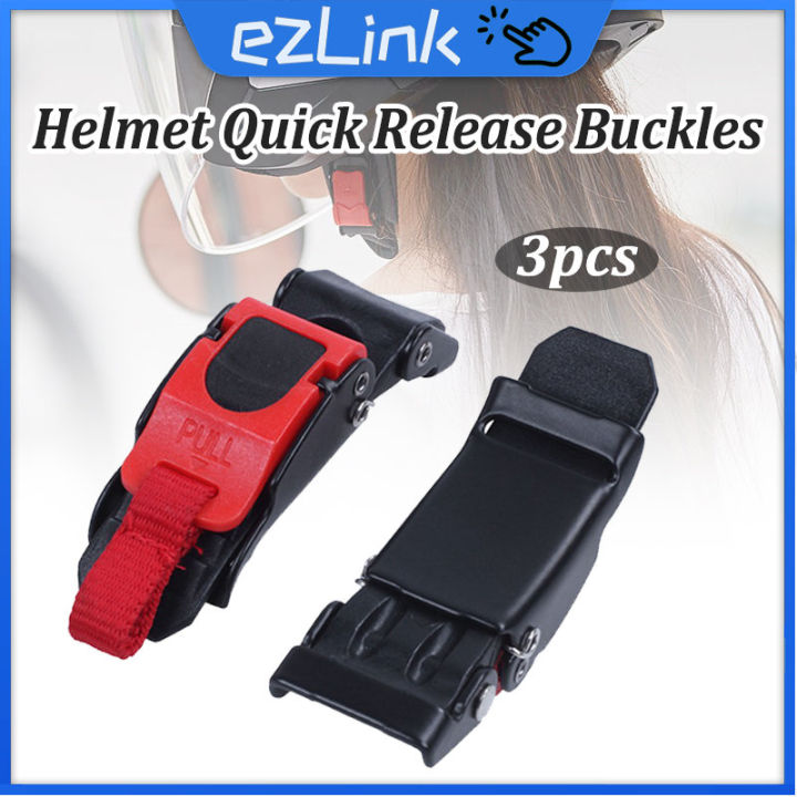 3pcs Motorcycle Helmet Speed Clip Chin Strap Disconnect Pull Buckle ...