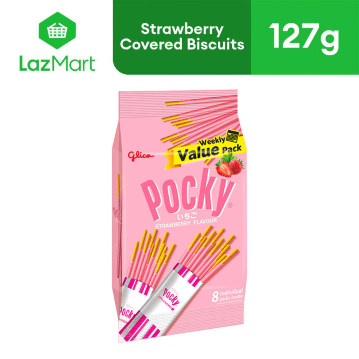 Glico Pocky Strawberry 8 Inner Packs 127 grams | Lazada PH