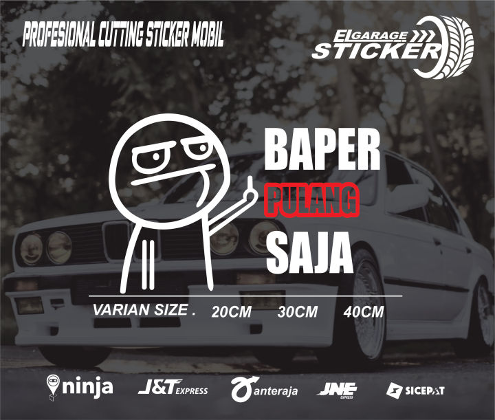 Stiker mobil midle finger fucek x baper pulang saja stiker variasi kaca ...