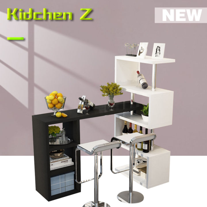 COD Bar table modern mini bar counter with 360 degree rotating bar ...