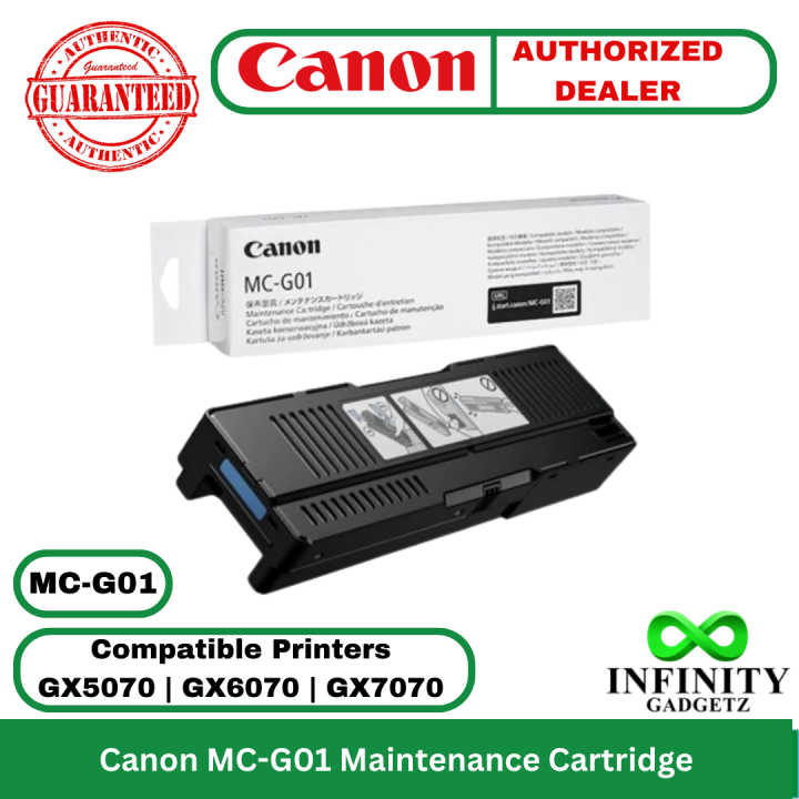 Genuine Canon MC-G01 Maintenance Cartridge for GX5070 | GX6070 | GX7070 | Lazada PH