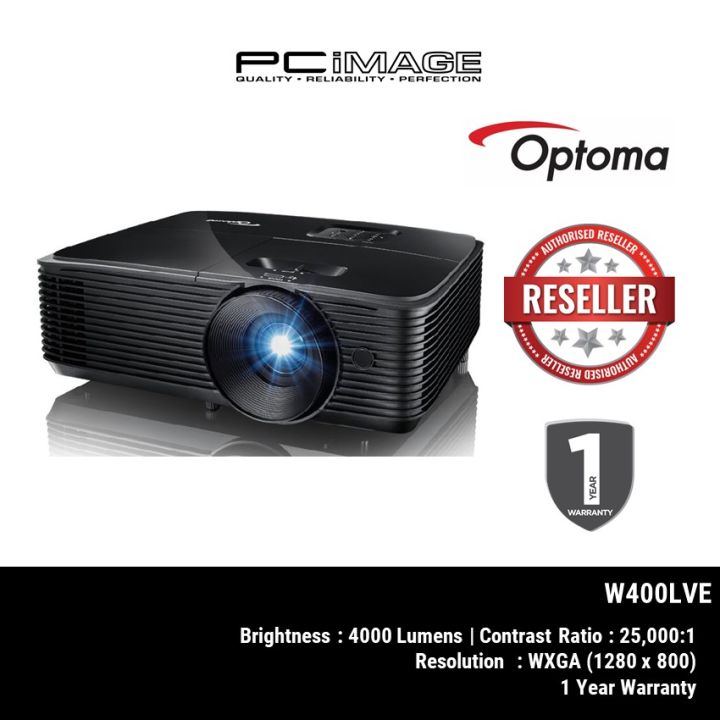 OPTOMA W400LVE 1280X800/WXGA/4000ANSI LUMEN/SPEAKER/HDMI/VGA/RS232/USB ...
