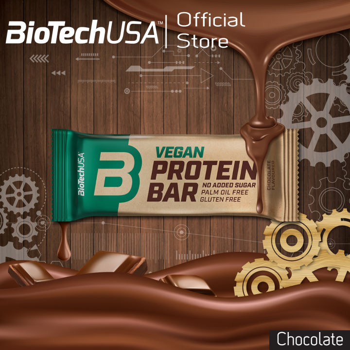 BioTechUSA Vegan Protein Bar Chocolate 50g/Bar (exp.1/2025)(วีแกนโปรตีน ...