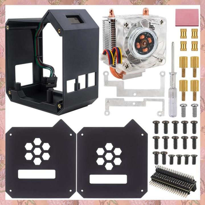 (XVCW) For 5 ABS Mini Tower Case Kit Copper Tube Ice Tower Fan PWM JST ...