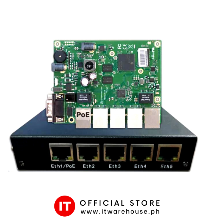 MikroTik RB450Gx4 bundle – w/ metal enclosure & power adapter – Quad ...