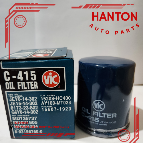 VIC Oil Filter C-415 for L300 NEW, LANCER, GALANT, CYCLONE, SPACEWAGON ...