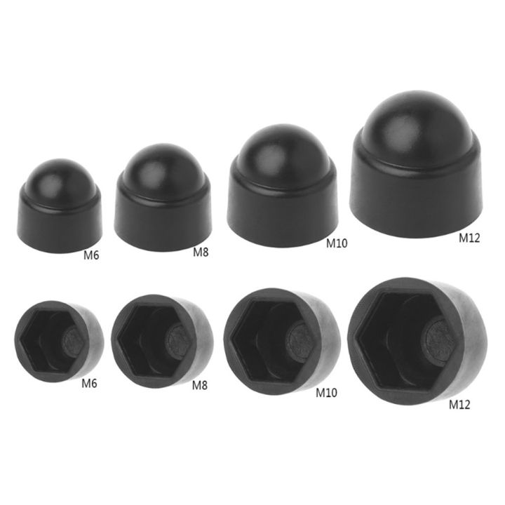M8 10Pcs Dome Protection Hexagon Caps Covers Nut Plastic Exposed ...