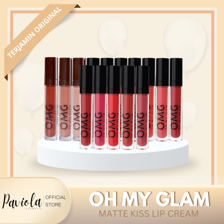 OMG Oh My Glam Matte Kiss Lip Cream 3.5g ( lipstick lipstik lipcream ) | Lazada Indonesia
