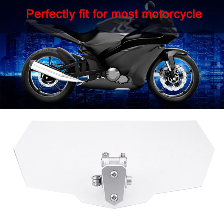 Motorcycle Universal Adjustable Windscreen Wind Deflector Windshield ...