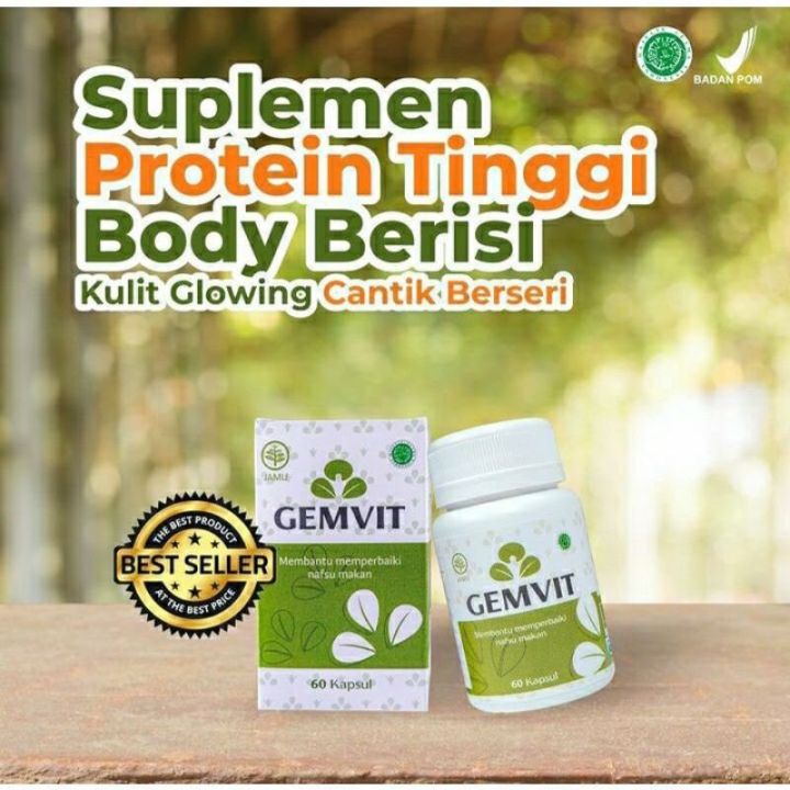 GEMVIT PENGGEMUK BADAN ALAMI ORIGINAL TANPA EFEK SAMPING, SUPLEMEN ...