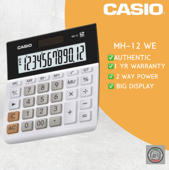Casio MH12 desktop calculator 12 digits with 1 year warranty | Lazada PH