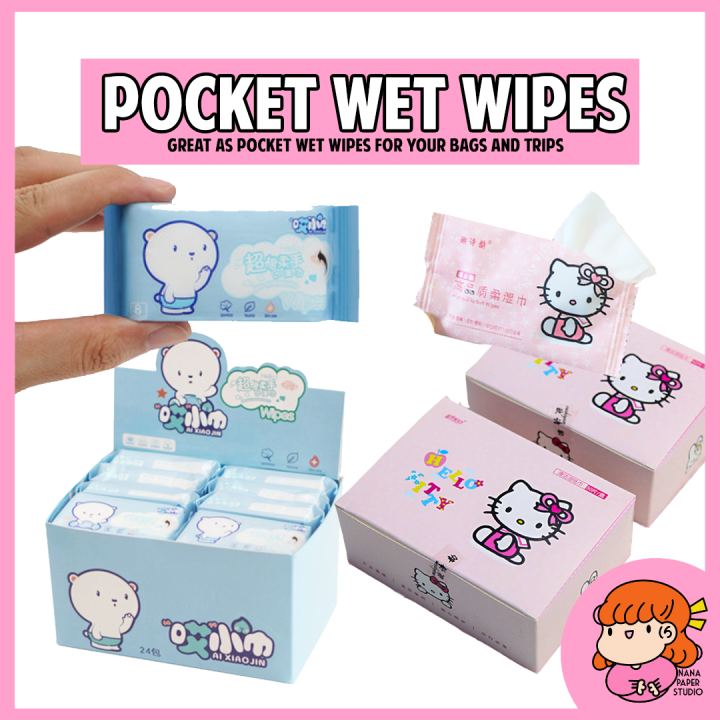 🇸🇬 Mini Pocket Individual Wet Wipes HK Bear 1 Pack Sachet | Lazada ...