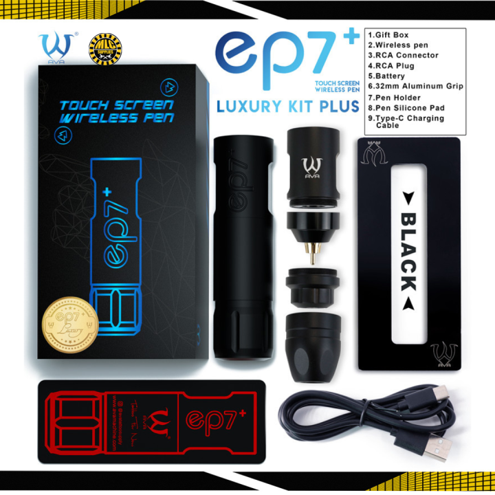 AVA GT Wireless Pen EP7+ Luxury Kit Plus Tattoo Wire less Machine 4.2mm ...