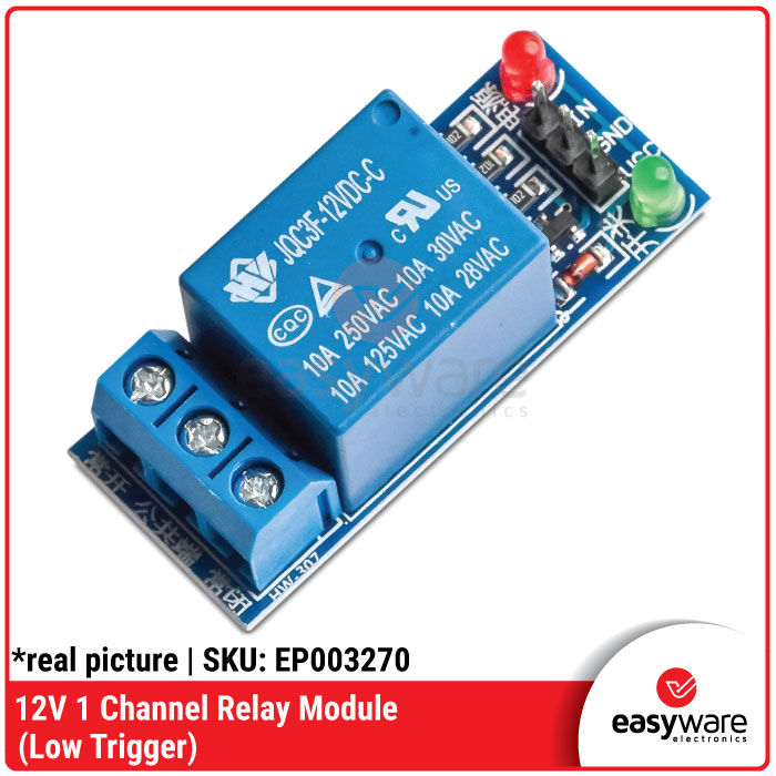 Relay module 1 channel relay module low trigger 12V DC | Lazada Indonesia