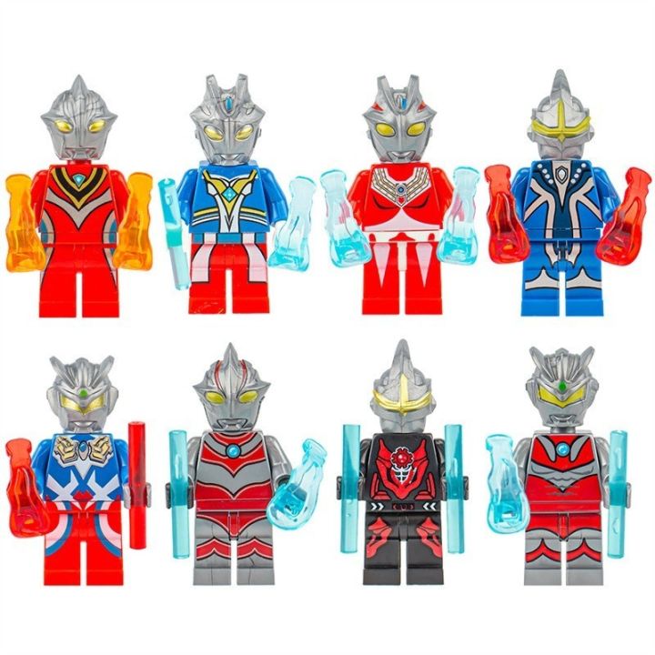 8 Ultraman Character Building Blocks Set: Tokusatsu Series Building ...