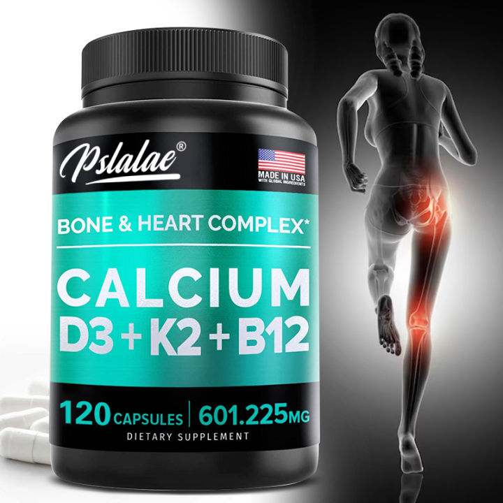 CALCIUM D3+K2+B12 capsules - Highly bioavailable - Promotes arterial ...